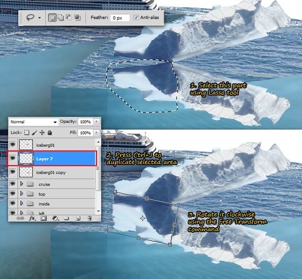 "Piece of the Arctic” Pie Chart Photo Manipulation - Photoshop Tutorials