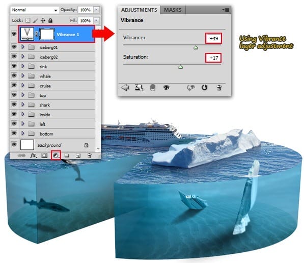"Piece of the Arctic” Pie Chart Photo Manipulation - Photoshop Tutorials