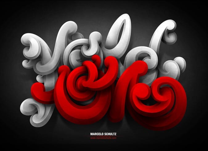 15 Insanely Elaborate Typographic Works by Marcelo Schultz - Photoshop ...