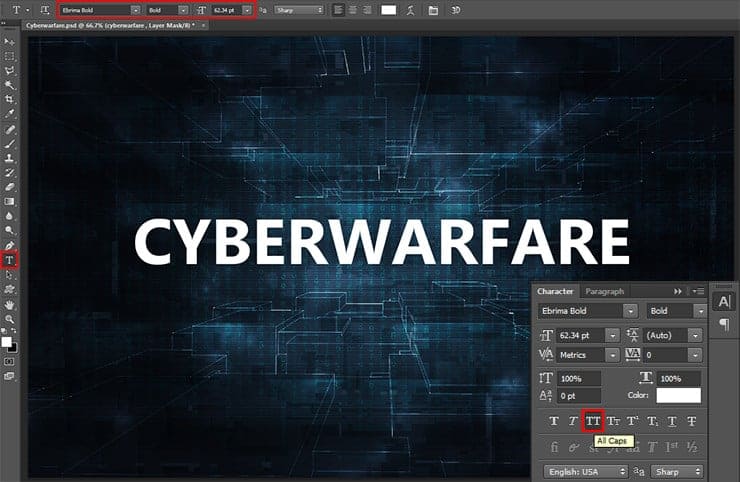 How to Create a Wallpaper with Technology Text Effect in Photoshop ...